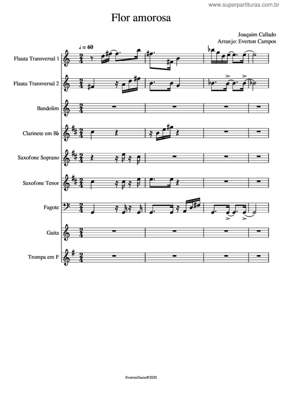 Super Partituras - Flor Amorosa Grade (Desconhecido)