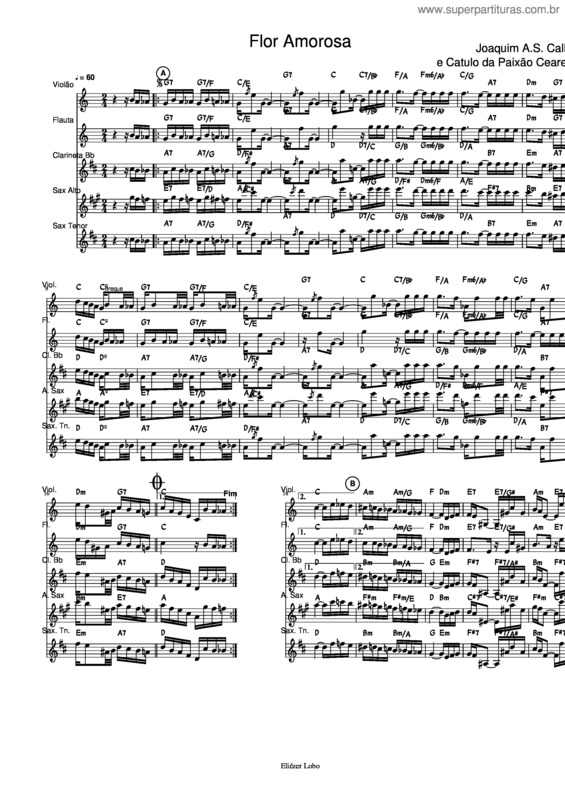 Super Partituras - Flor Amorosa v.34 (Joaquim Callado, Catullo Cearense)