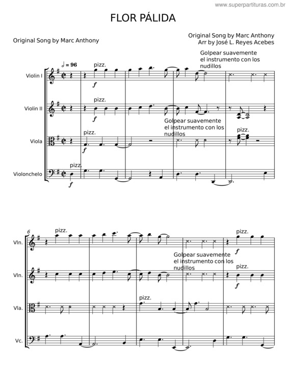 Super Partituras - Flor Pálida – Marc Anthony v.3 (Marc Anthony)