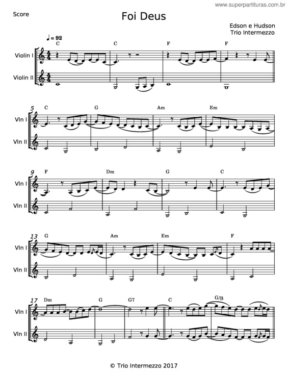 Super Partituras - Foi Deus v.7 (Edsone Hudson)