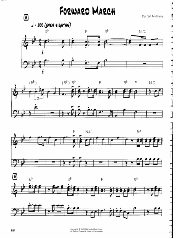 Super Partituras - Forward March (Pat Metheny), com cifra