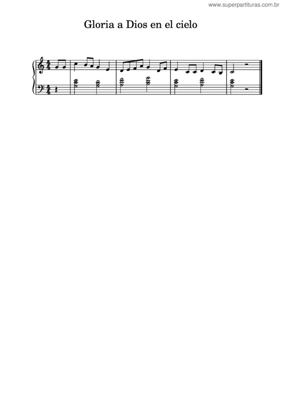 Super Partituras - Gloria A Dios En El Cielo v.3 (Francisco Palazón)
