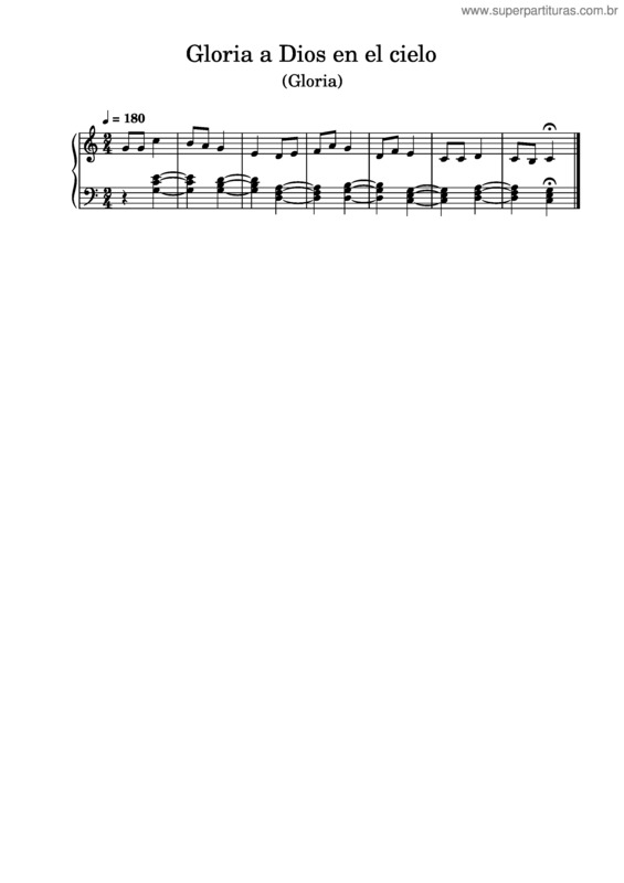 Super Partituras - Gloria A Dios En El Cielo (Francisco Palazón)
