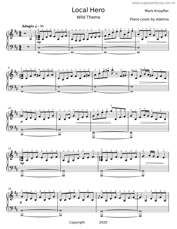 Super Partituras - Going Home: Theme Of The Local Hero – Mark Knopfler ...