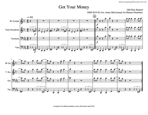 Super Partituras - Got Your Money (Ol` Dirty Bastard)