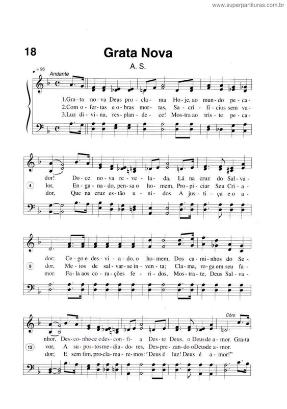 Super Partituras - Grata Nova v.2 (Harpa Cristã), com cifra
