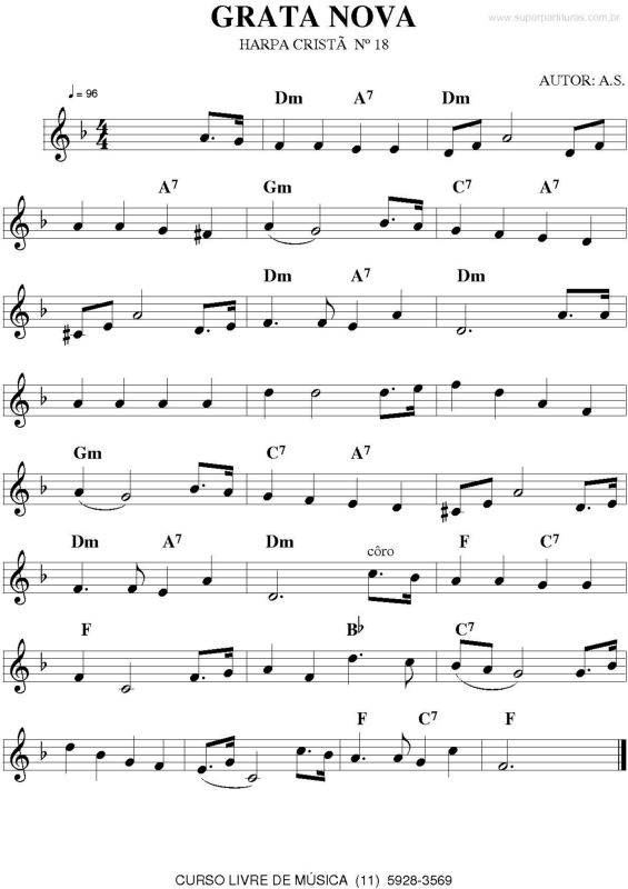Super Partituras - Grata Nova (Harpa Cristã)