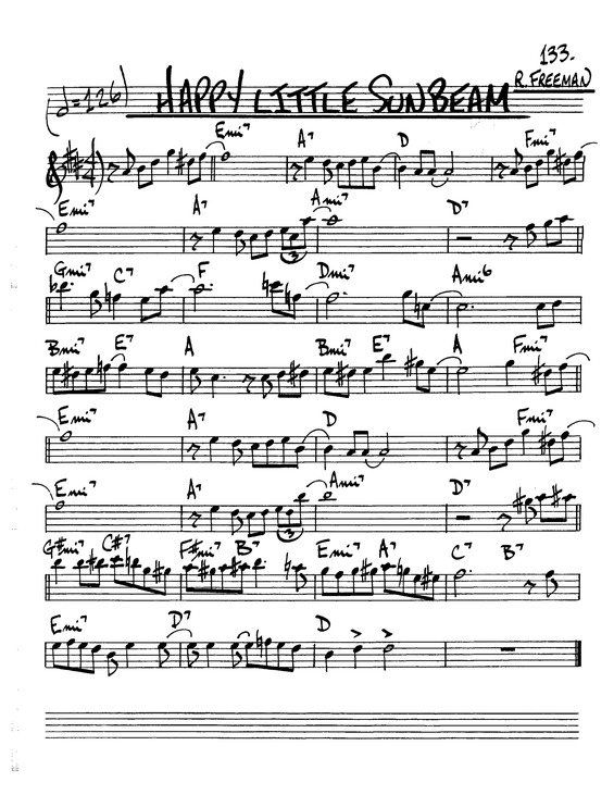 Super Partituras - Happy Little Sunbeam (The Real Book Of Jazz)