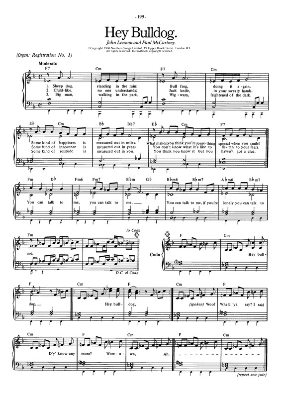 Super Partituras - Hey Bulldog v.3 (The Beatles), com cifra
