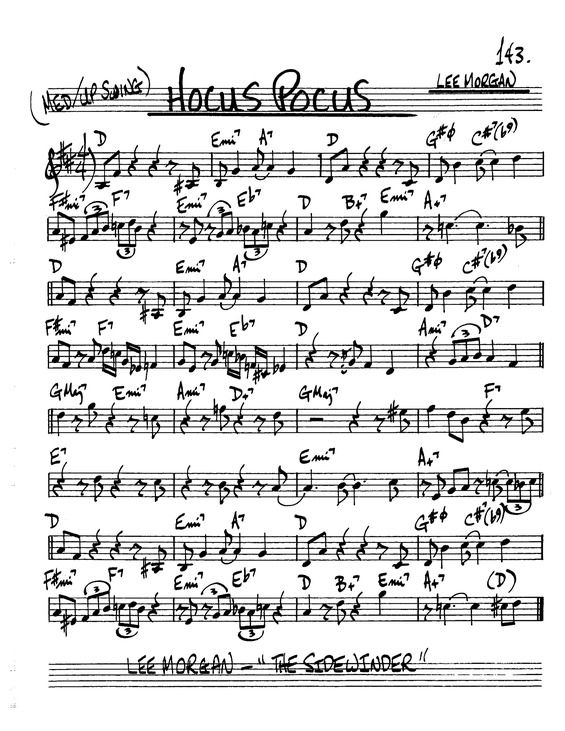 Super Partituras - Hocus Pocus (The Real Book Of Jazz)