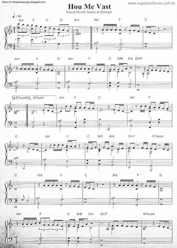 Super Partituras - Hou Me Vast v.2 (Volumia)