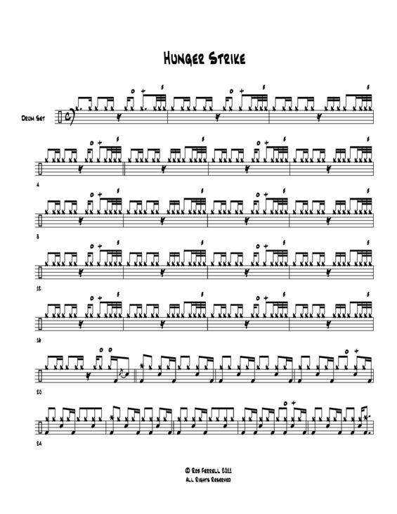 Super Partituras - Hunger Strike (Temple Of The Dog)