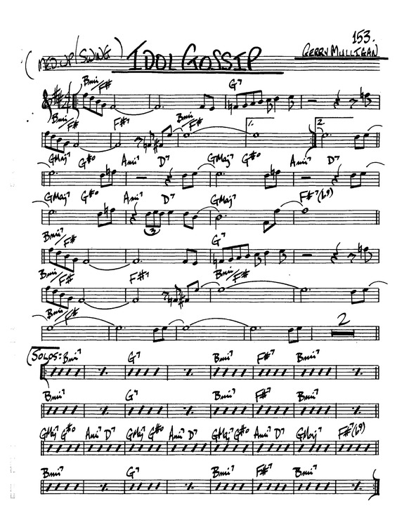 Super Partituras - Idol Gossip (The Real Book Of Jazz)