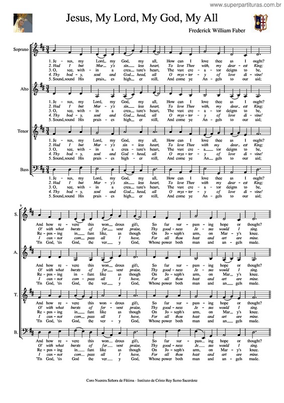 Super Partituras - Jesus, My Lord, My God, My All (Frederick William Faber)