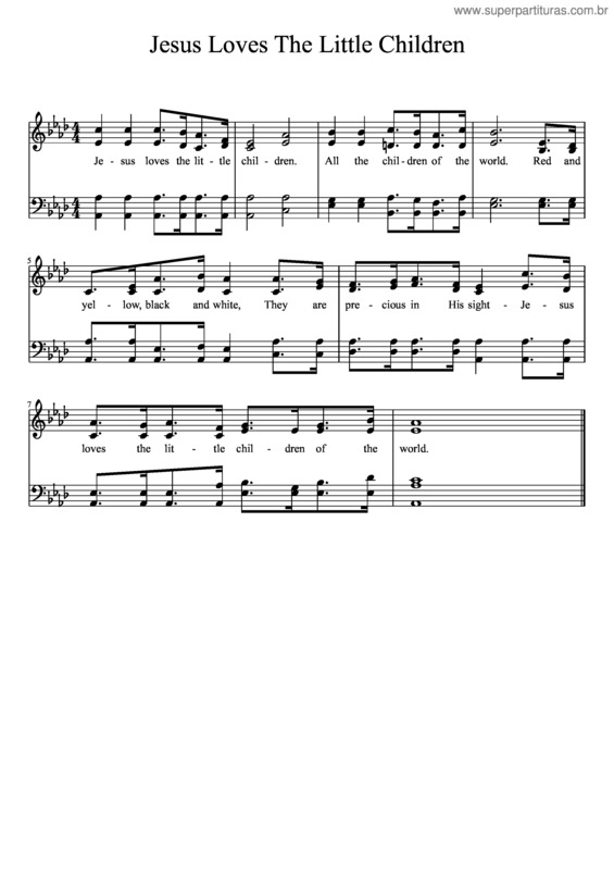 Super Partituras - Jesus Loves The Little Children (Misc Praise Songs)
