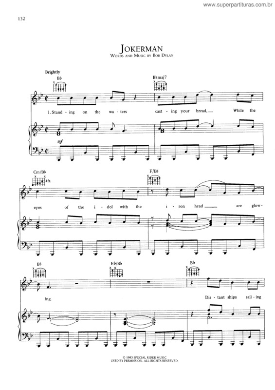 Super Partituras - Jokerman (Bob Dylan), com cifra