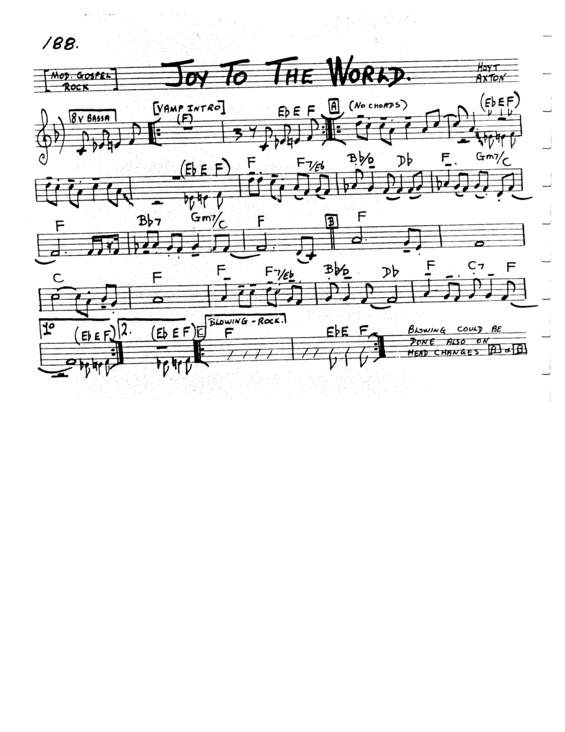 Super Partituras - Joy To The World v.8 (The Real Book Of Jazz), com cifra