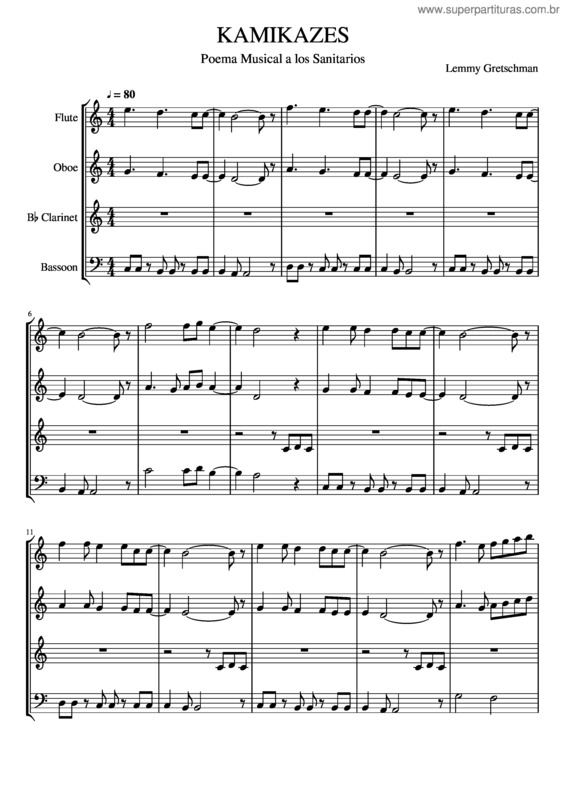 Super Partituras - Kamikazes (Desconhecido)