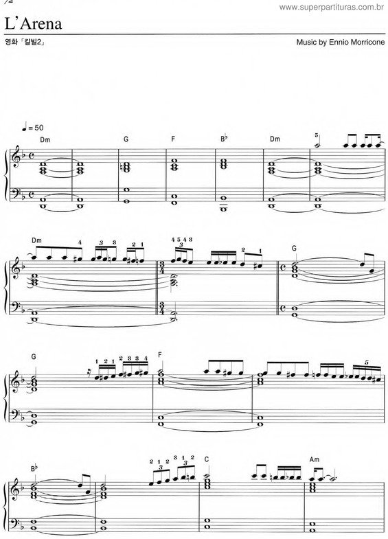 Super Partituras - L`Arena (Ennio Morricone), com cifra