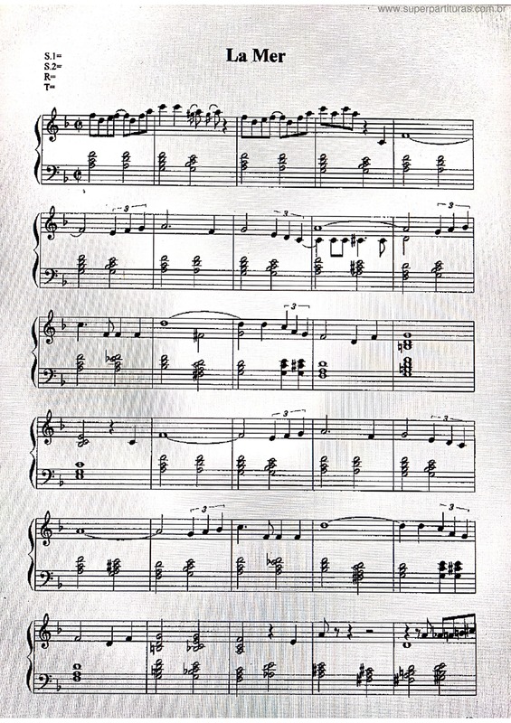 Super Partituras - La Mer v.8 (Desconhecido)