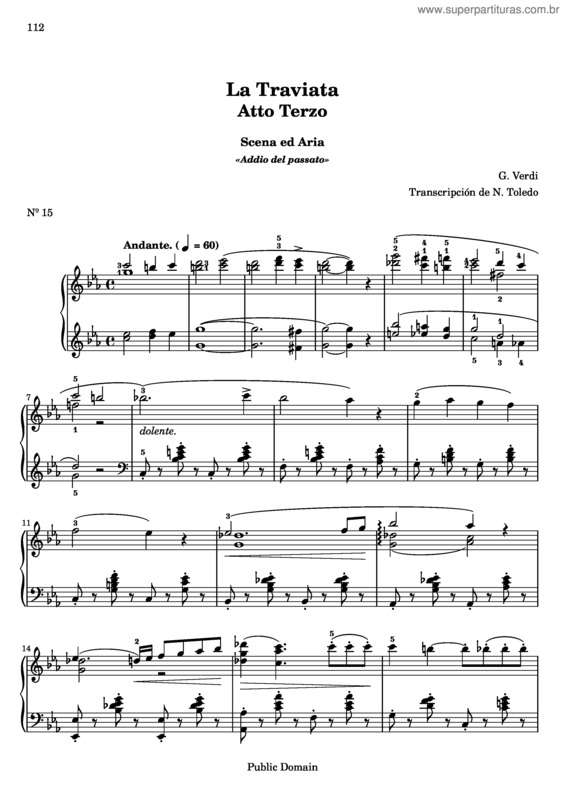 Super Partituras - La traviata v.8 (Giuseppe Fortunino Francesco Verdi)
