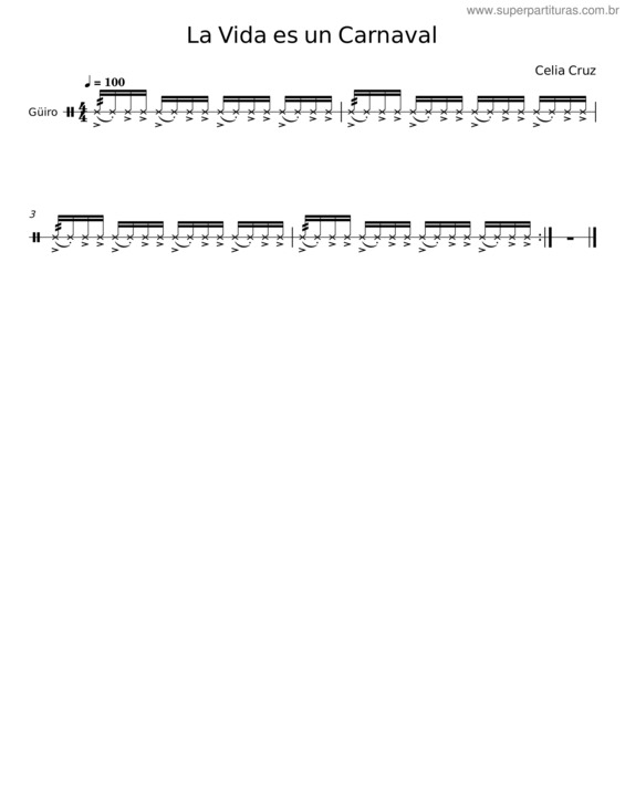 Super Partituras - La Vida Es Un Carnaval v.27 (Célia Cruz)