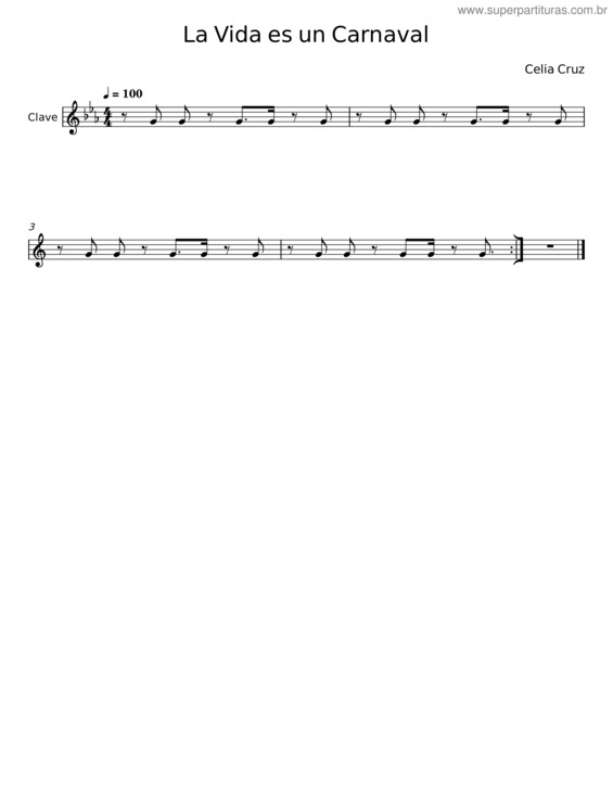 Super Partituras - La Vida Es Un Carnaval v.33 (Célia Cruz)
