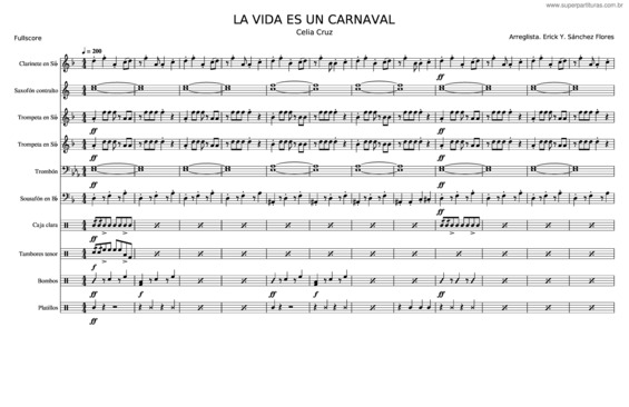 Super Partituras - La Vida Es Un Carnaval v.35 (Célia Cruz)