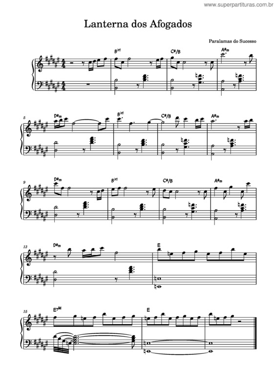 Super Partituras - Lanterna Dos Afogados v.10 (Paralamas Do Sucesso ...