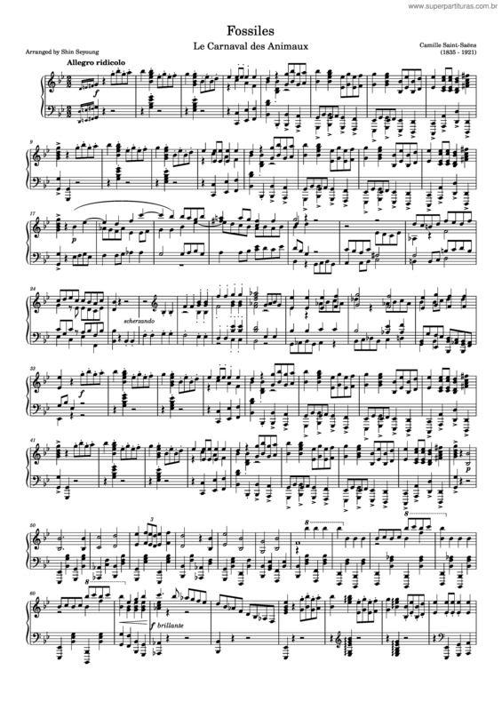 Super Partituras - Le Carnaval Des Animaux v.19 (Camille Saint-Saëns)