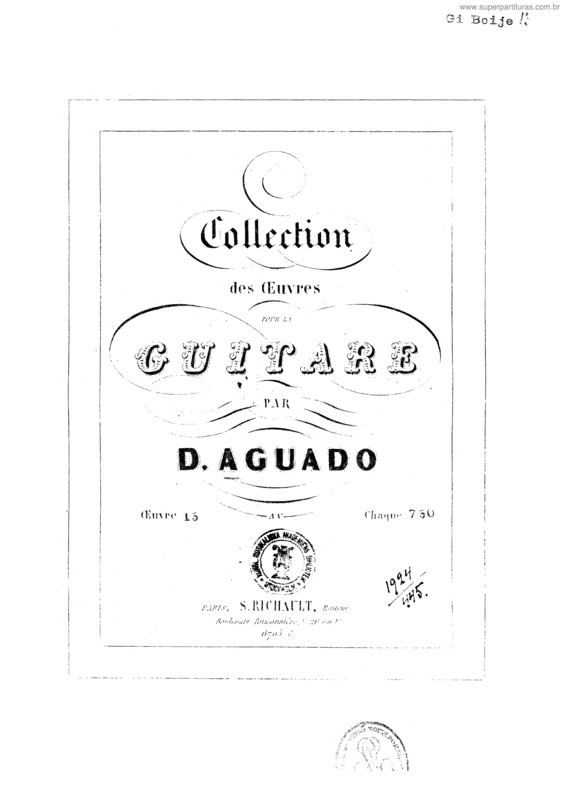 Super Partituras - Le Menuet Affandangado (Dionisio Aguado)