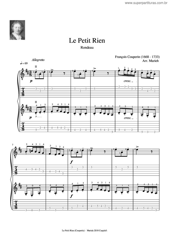 Super Partituras - Le Petit Rien – François Couperin v.2 (François ...