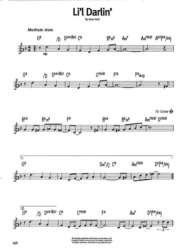 Super Partituras - Lil Darlin v.2 (The Real Book Of Blues), com cifra