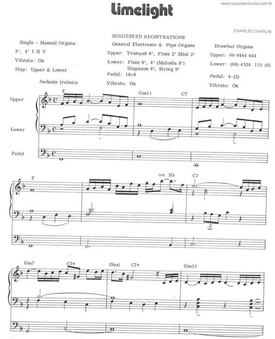 Super Partituras - Limelight (Elvis Presley), com cifra