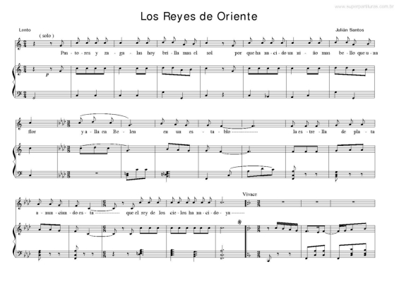 Super Partituras - Los Reyes de Oriente (Julián Santos)