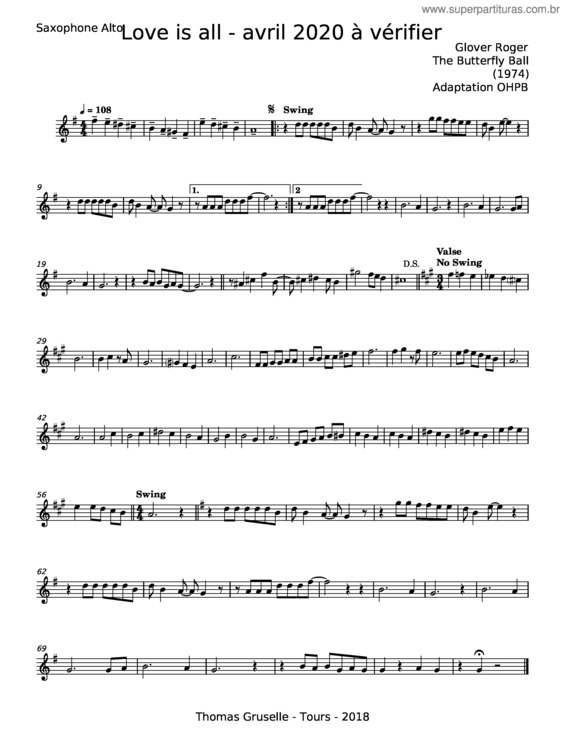 Super Partituras - Love Is All v.2 (Roger Glover)