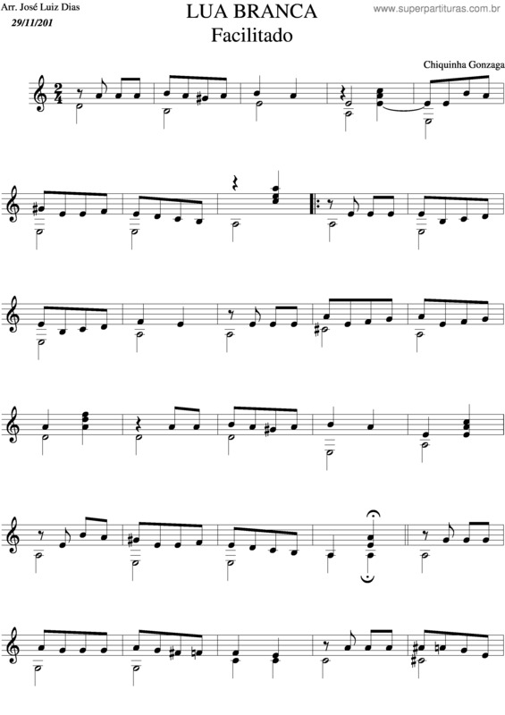 Super Partituras - Lua Branca v.4 (Chiquinha Gonzaga), com cifra