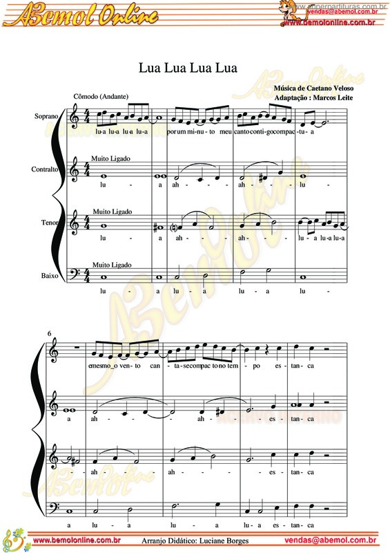 Super Partituras - Lua Lua Lua Lua v.3 (Caetano Veloso)
