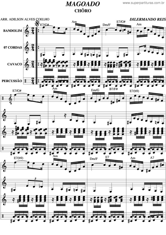 Super Partituras - Magoado (Dilermando Reis), com cifra