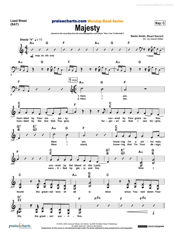 Super Partituras - Majesty v.4 (Delirious, Martin Smith, Stuart Garrard ...