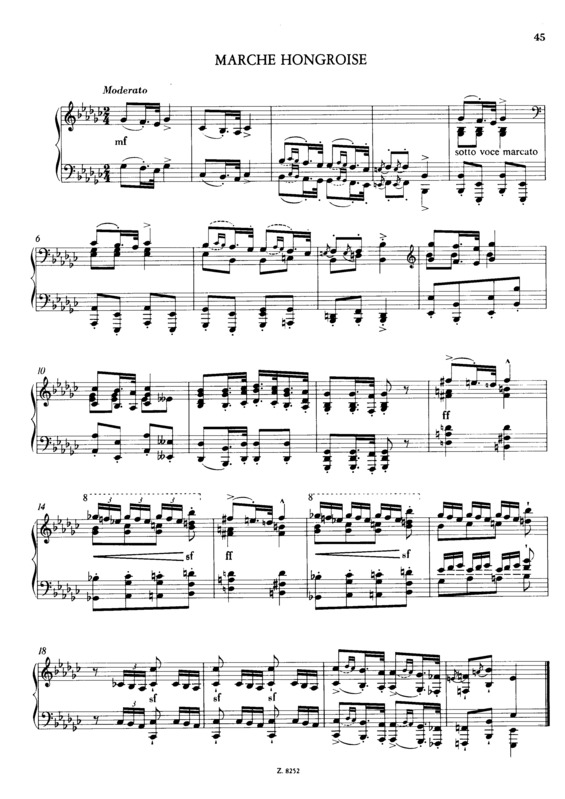 Super Partituras - Marche Hongroise S.233b (Franz Liszt), com cifra