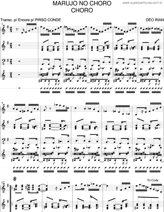Super Partituras - Marujo No Choro v.2 (Déo Rian), com cifra Super Partituras - Marujo No Choro v.2 (Déo Rian), com cifra