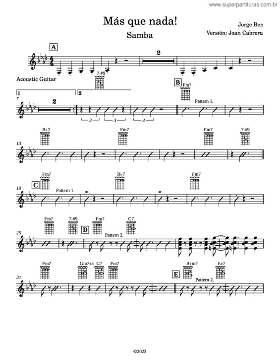 Super Partituras - Mas Que Nada v.44 (Jorge Benjor, Jorge Ben)