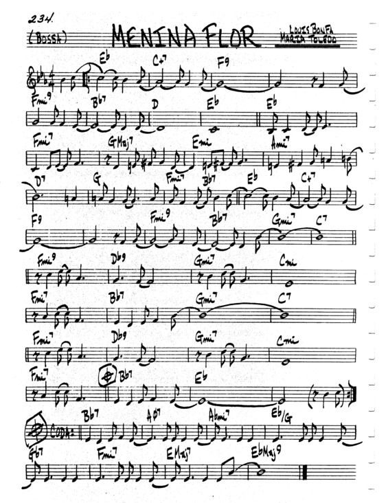 Super Partituras - Menina Flor v.5 (The Real Book Of Jazz), com cifra