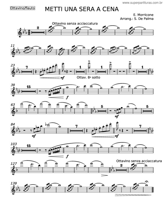 Super Partituras - Metti Una Sera A Cena v.2 (Ennio Morricone)