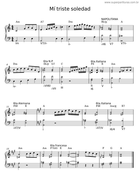 Super Partituras - Mí Triste Soledad (Desconhecido)