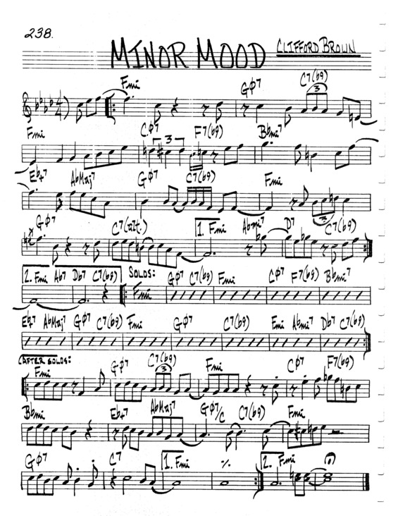 Super Partituras - Minor Mood v.3 (The Real Book Of Jazz), com cifra