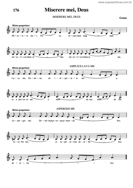 Super Partituras - Miserere Mei, Deus v.6 (Gregorio Allegri)