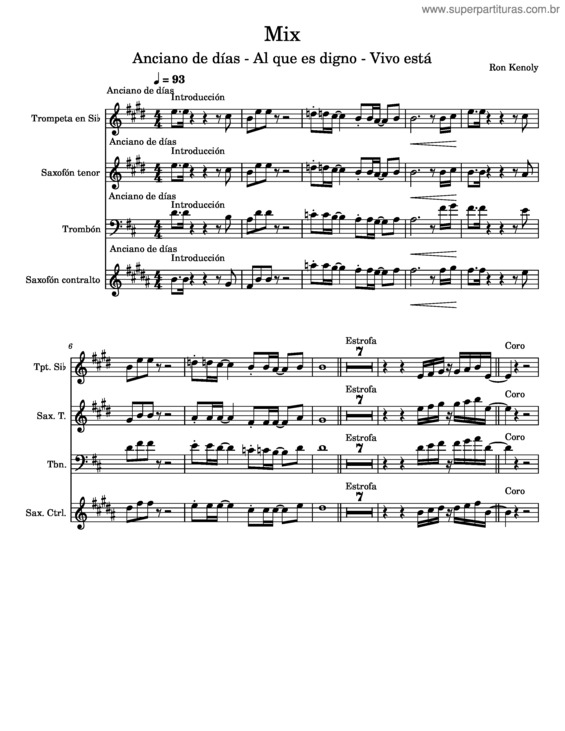 Super Partituras - Mix Anciano De Dias (Desconhecido)