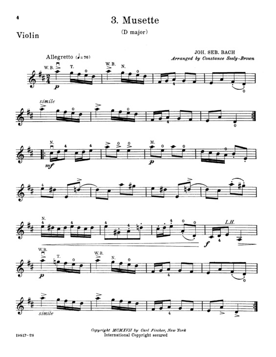 Super Partituras - Musette in D major (Johann Sebastian Bach)